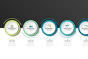 5 step Infographic., a Work Illustration by VectorAN