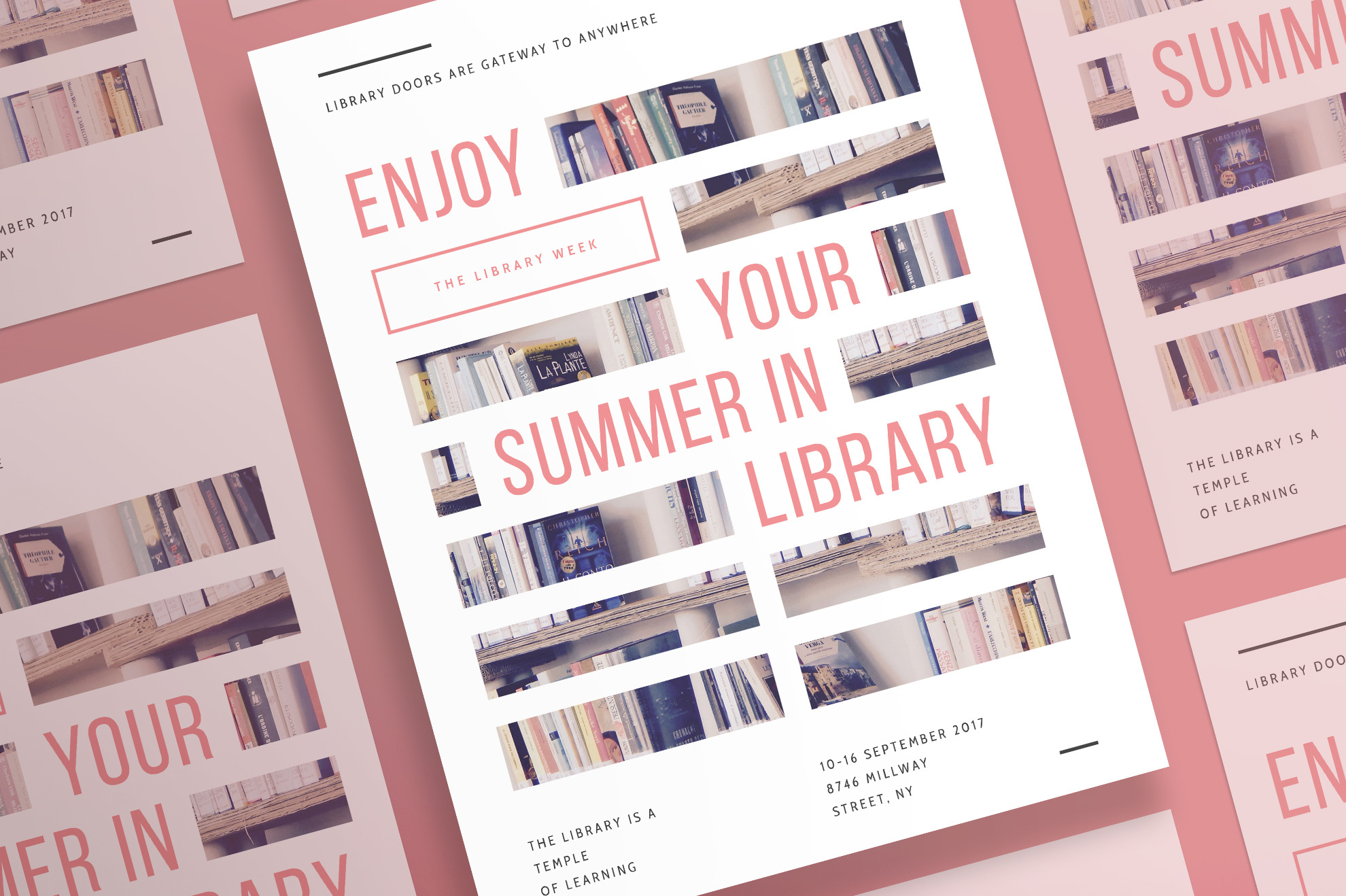 Posters | Summer In Library, a Flyer Template by Amber Graphics