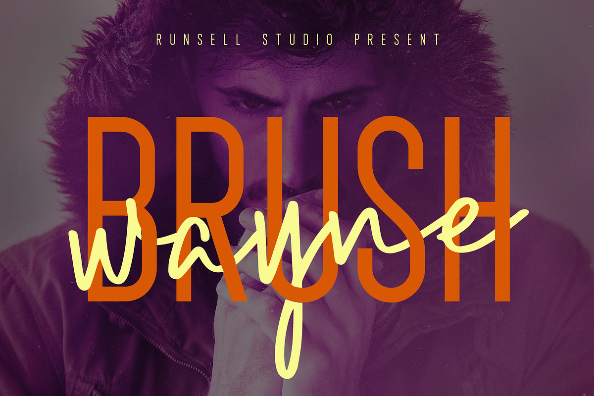 Brush Wayne Signature and Sans, a Script Font by Runsell Studio