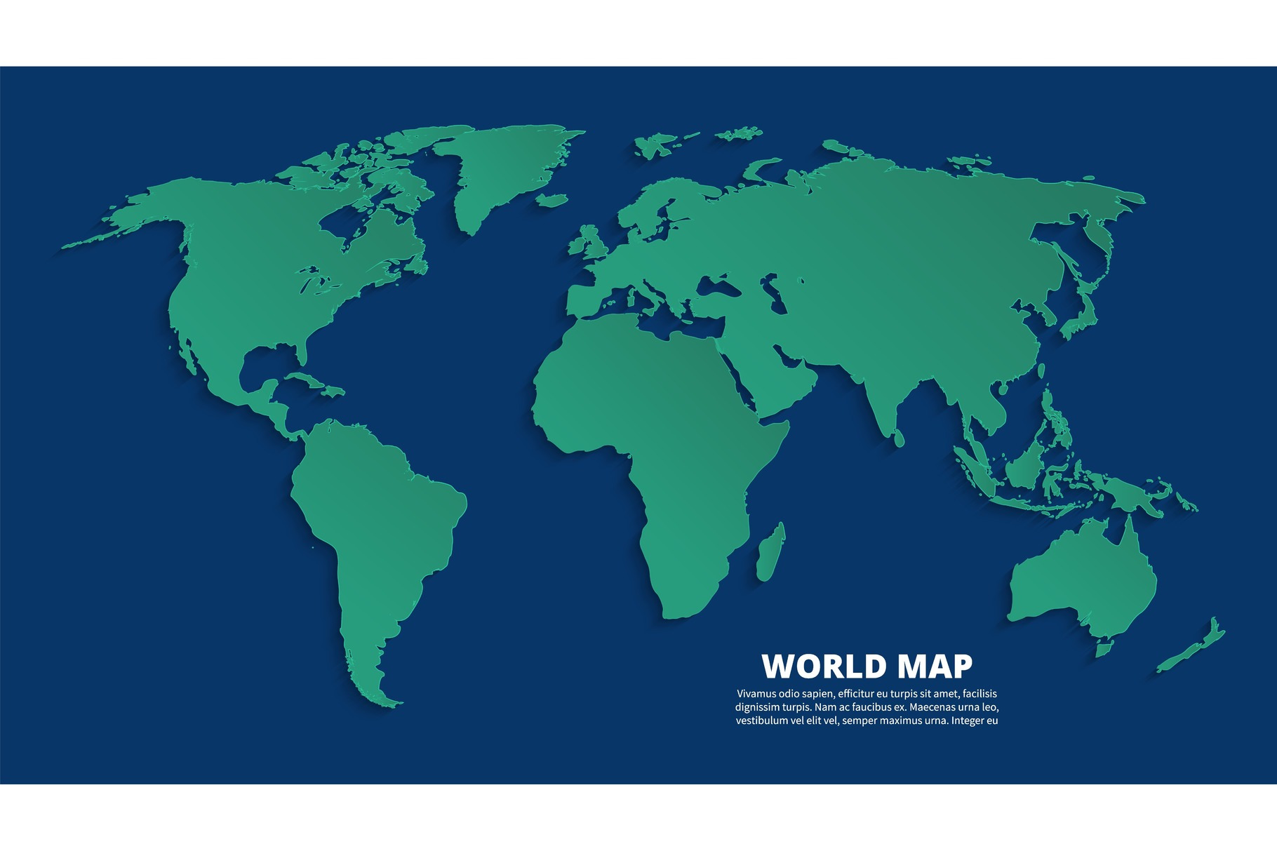 World 3d map. Earth green map on, a Background Graphic by Valerie Bodnar