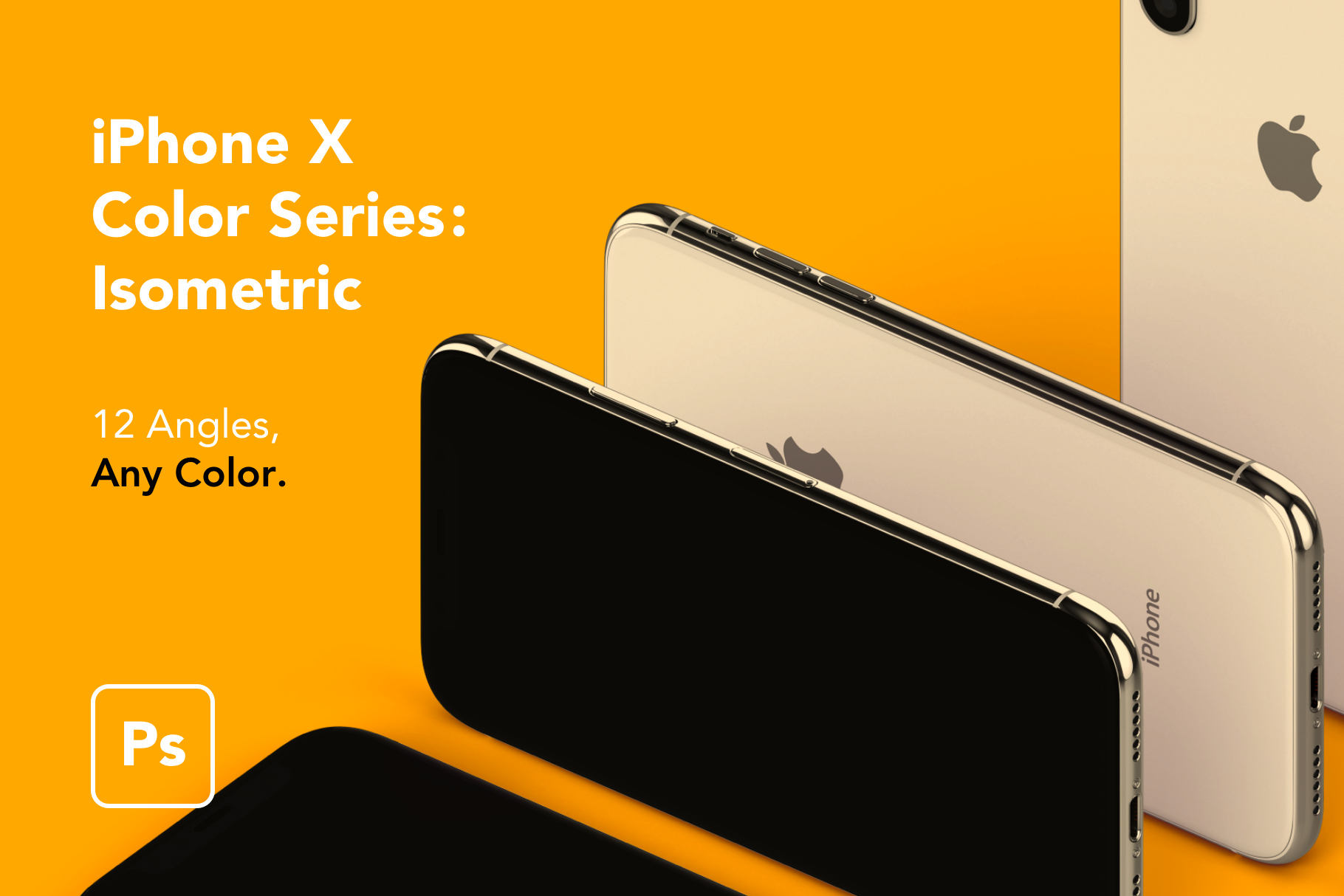 iPhone X Color Series - Isometric, an iPhone Mockup by Studio 58 ...