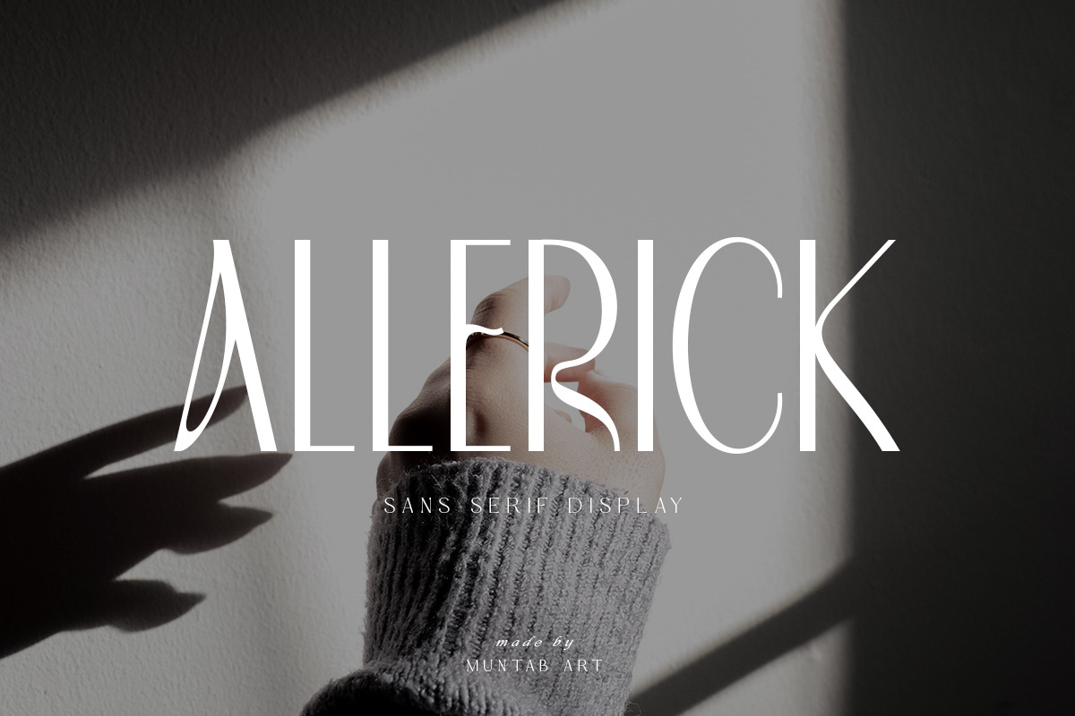 Allerick | Modern Classic, a Sans Serif Font by Muntab_Art