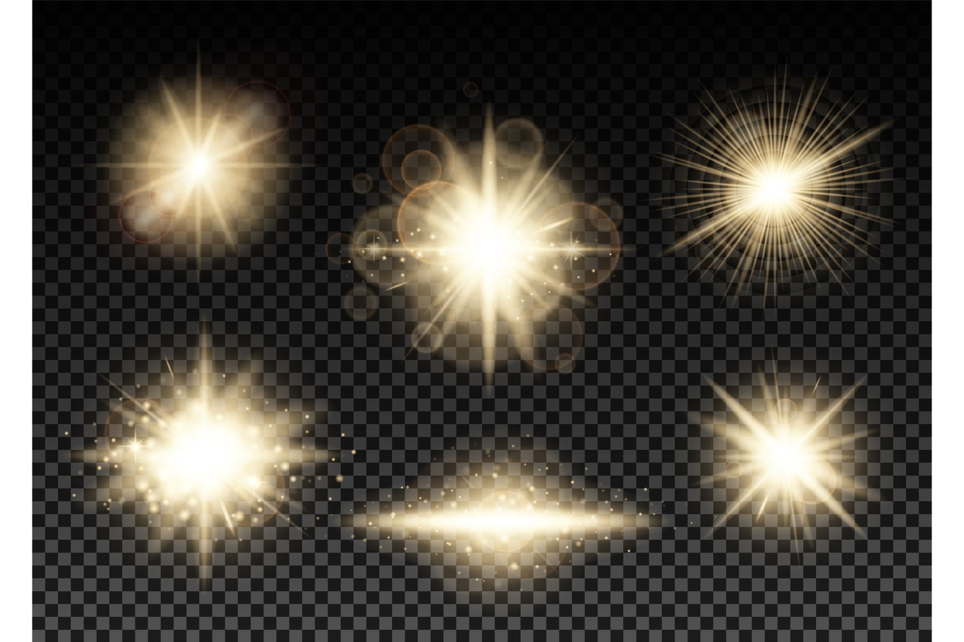 Vector illustration of golden lights, a Texture Graphic by Zaie