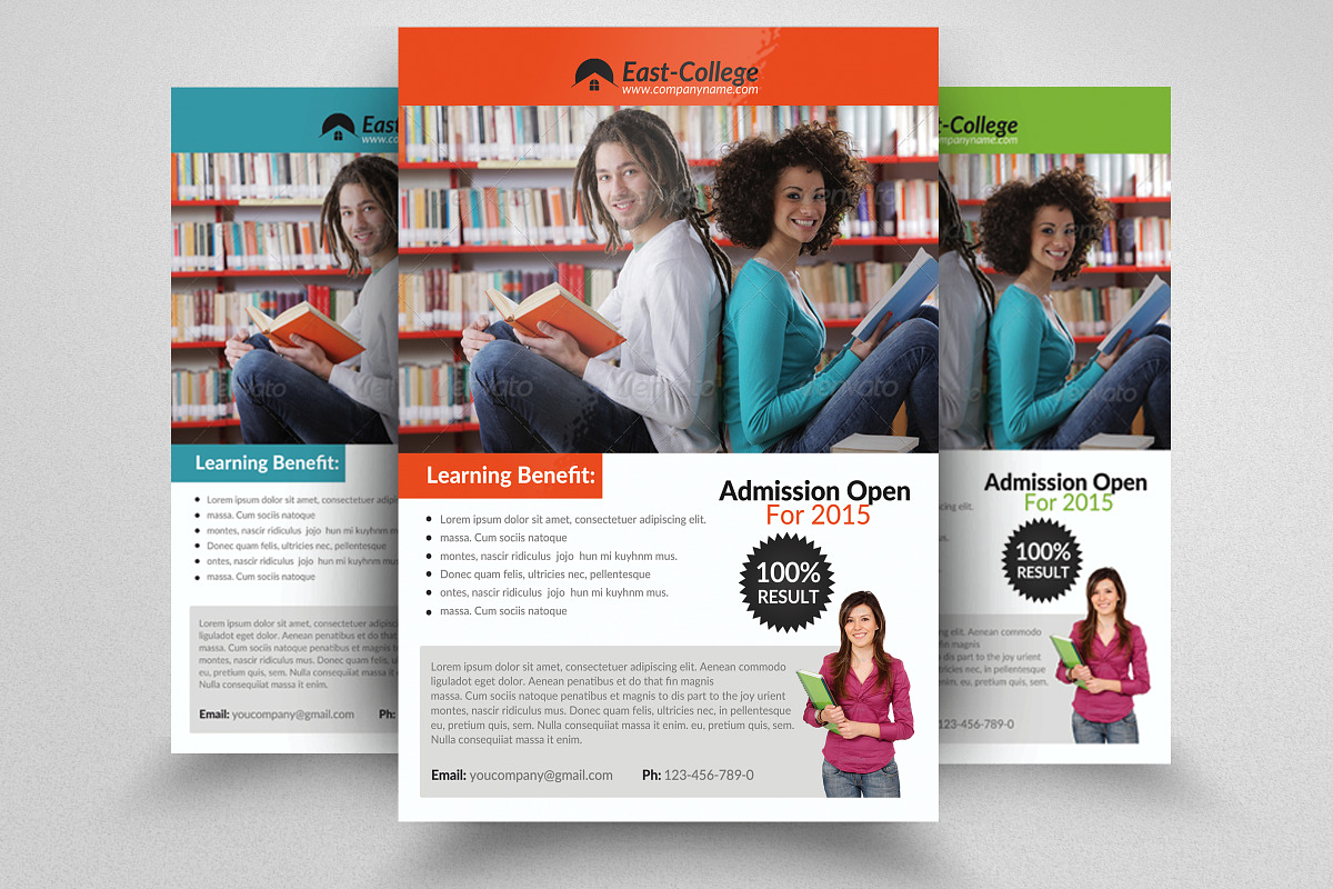 6 College Education Flyer Bundle, a Flyer Template by Psd Templates