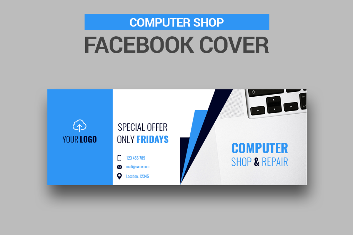 Computer Shop Facebook Cover, a Social Media Template by UNIK Agency ...