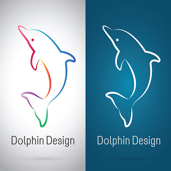 Vector image of an dolphin design, an Icon by yod67