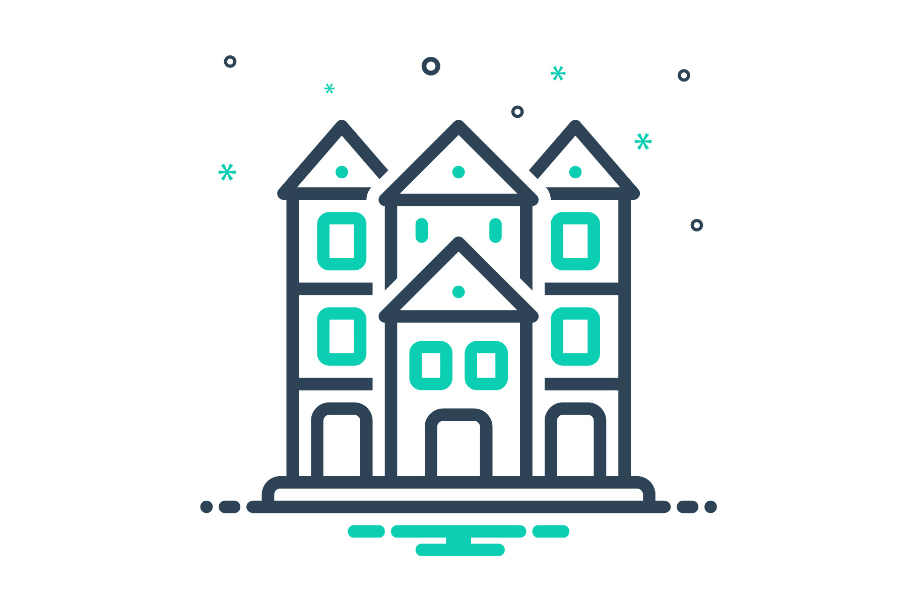 Victorian house mix icon, an Icon by Creative priyanka
