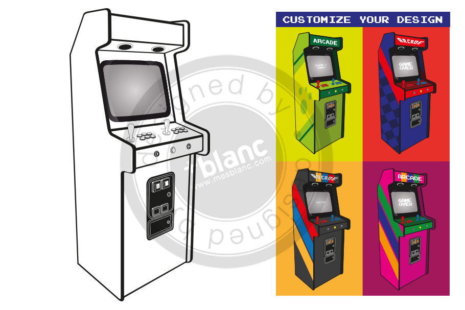 Arcade machine, an Illustration by mesblanc