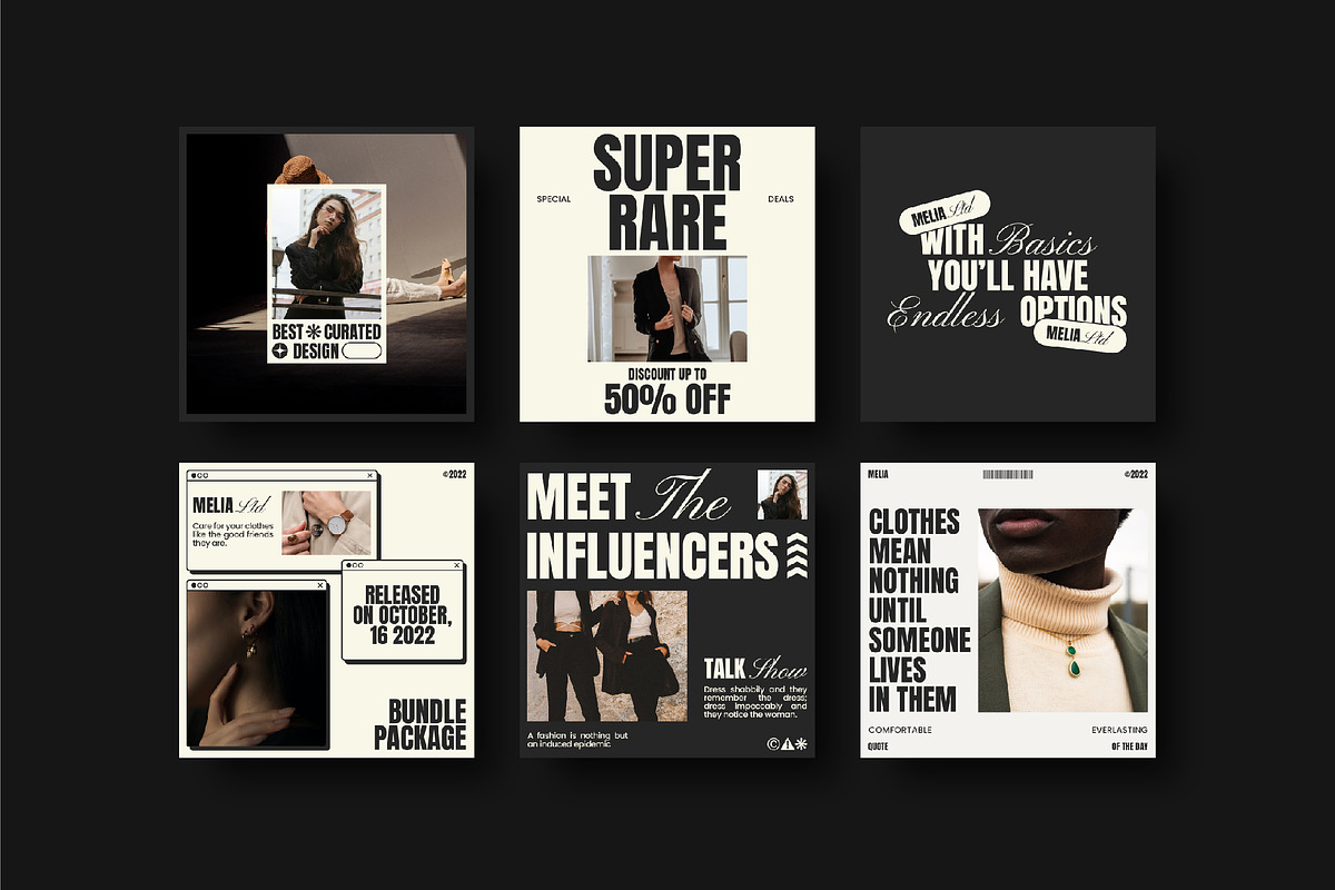 4 in 1 Instagram Post Templates