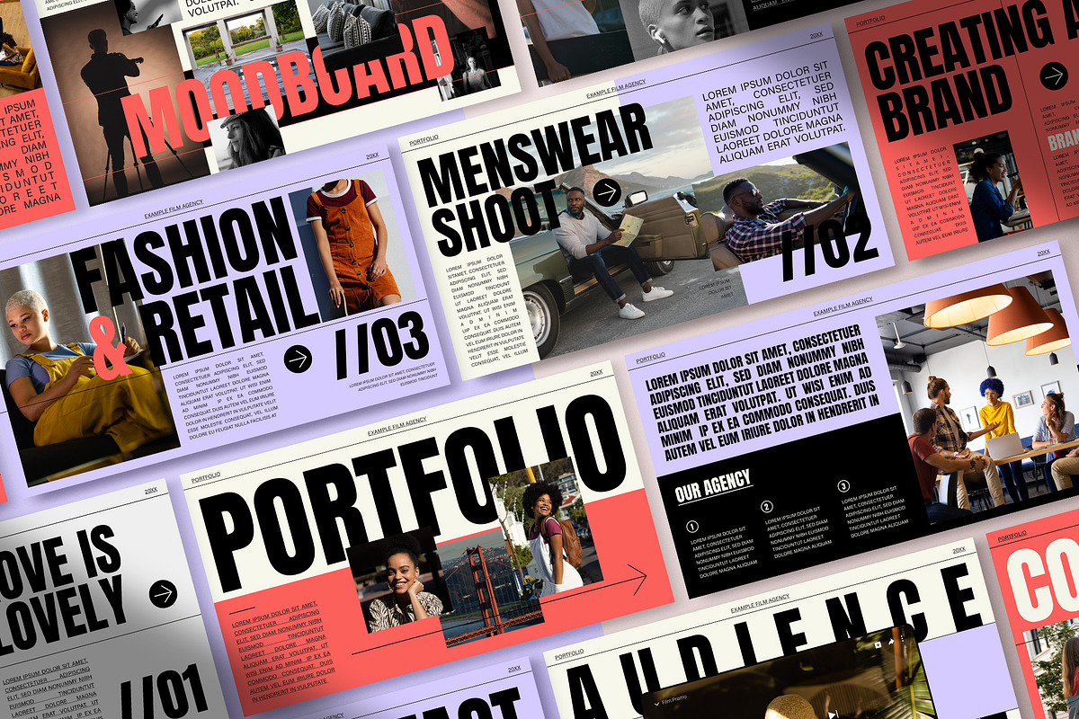 Bold Typographic Film Portolio, a Social Media Template by wavebreak ...