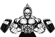 Ghost bodybuilder, a Healthcare Illustration by Mark2000