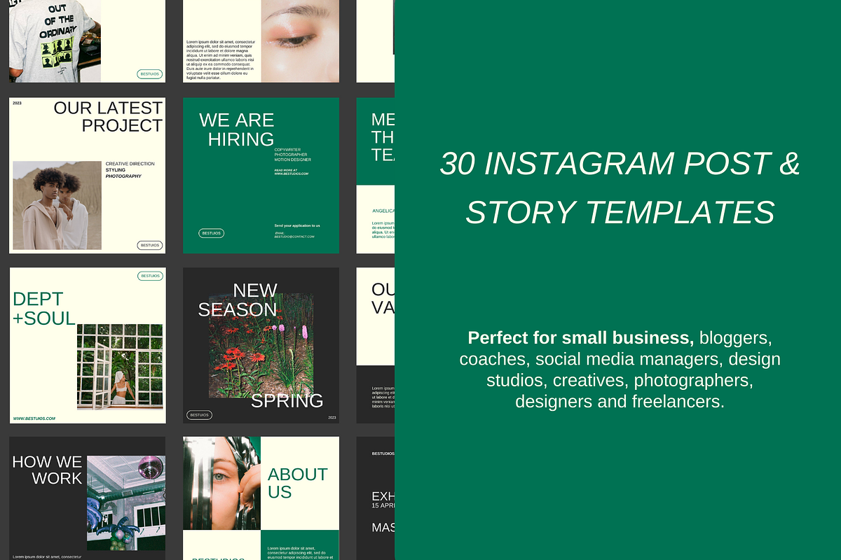 Instagram post and story template
