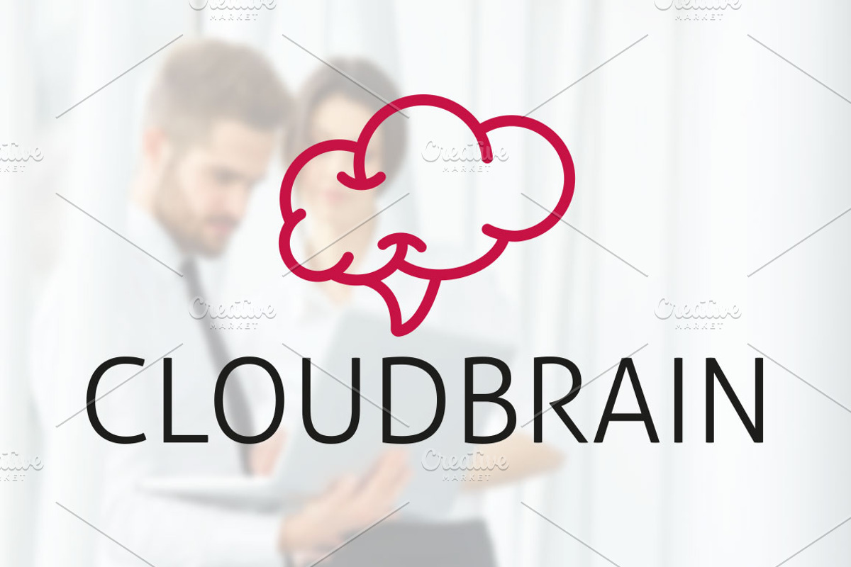 Cloud Brain Logo, a Branding & Logo Template by Luis Quesada Design