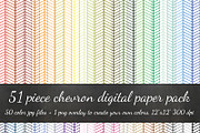 51 Piece Chevron Lines Digital Paper, a Pattern Graphic by The Geekery ...