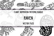 Tlingit Raven patterns bundle, a Pattern Graphic by Natsuhisui