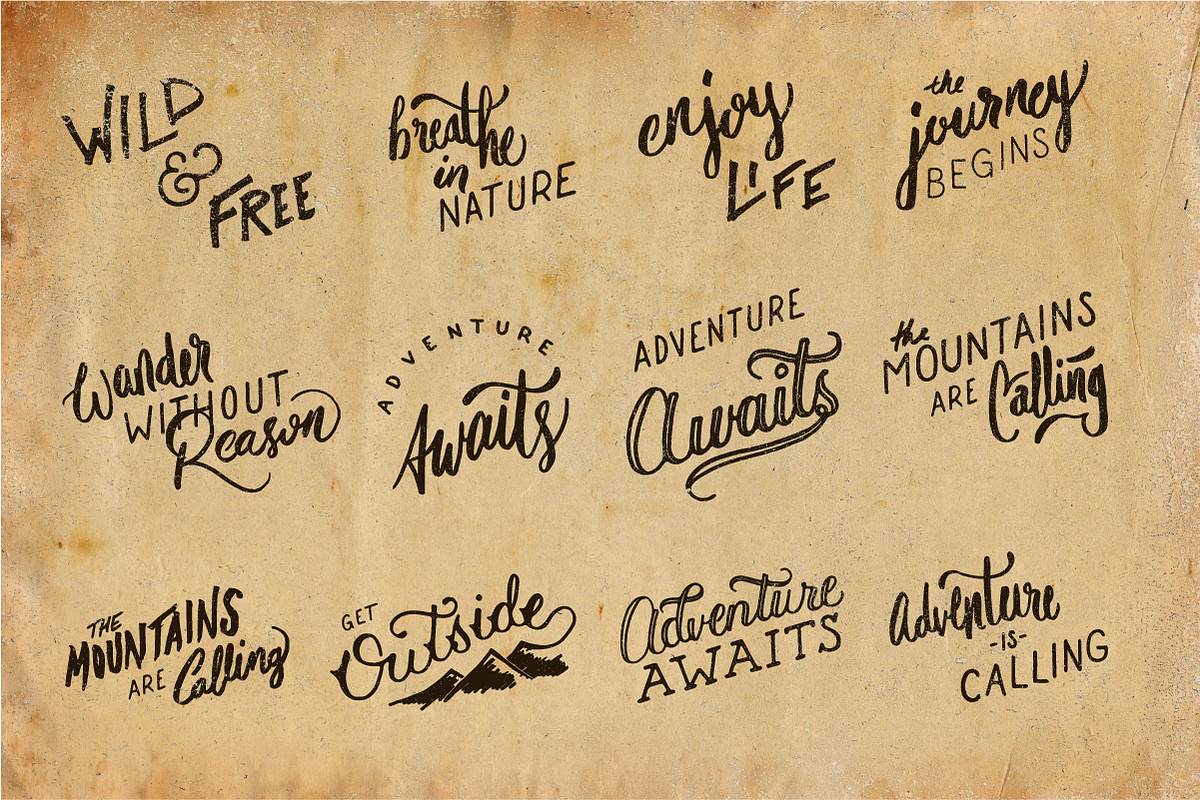 Adventure Lettering Illustrations, a Sport Illustration by JoshuaRed ...