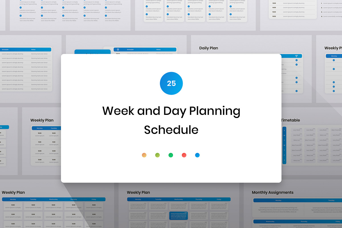 Schedule Google Slides, a Presentation Template by HiSlide.io