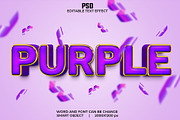 Purple 3d Editable Psd Text Effect, a Layer Style Add-On by bdrobin