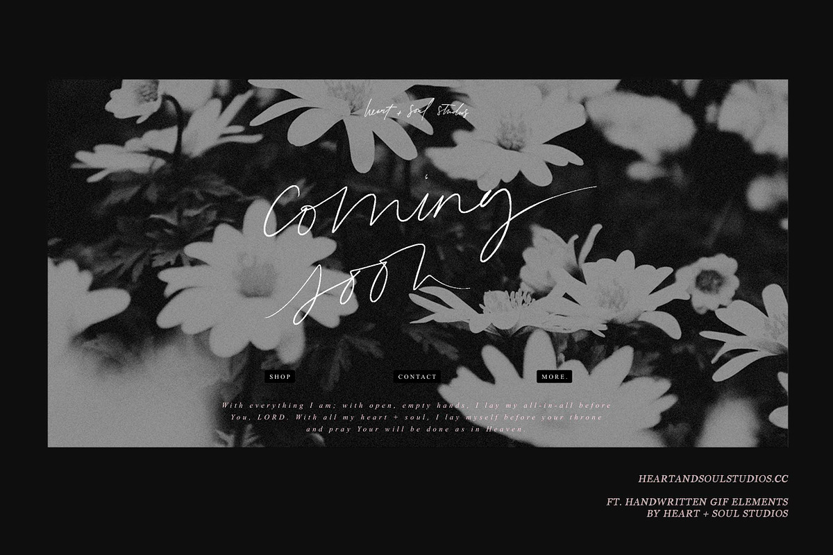 Handwritten GIF Blog + Social Elements