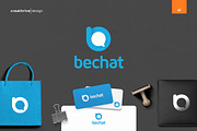 BeChat Logo, a Branding & Logo Template by Creathrive Design