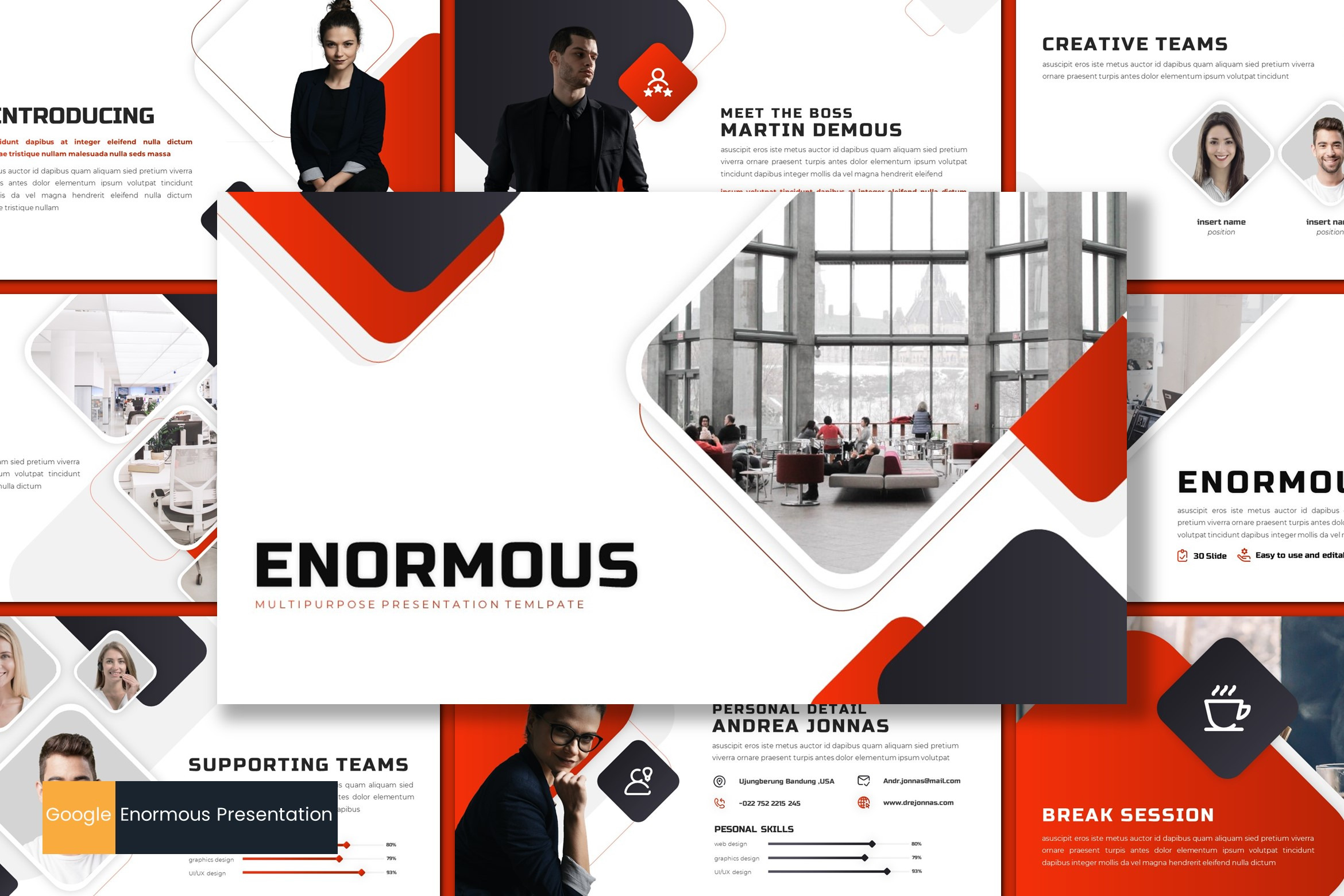 Enormous - Google Slides Template, a Presentation Template by inspirasign