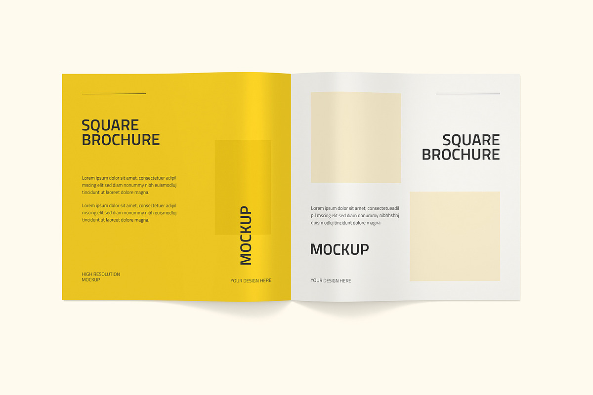 Open Square Brochure Mockup