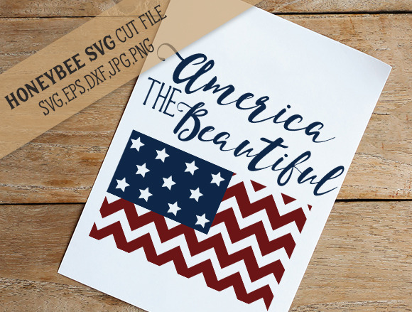 America The Beautiful Chevron Flag, a Decorative Illustration by JBArt ...