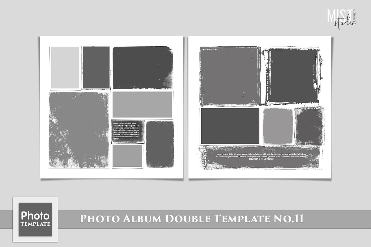 Photo Album Double Template No.11, a Card Template by MISTstudioDesign