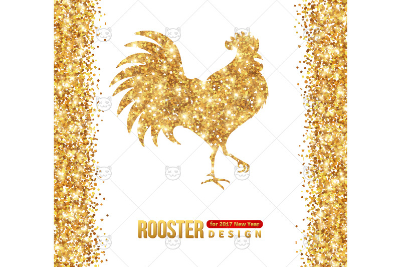 Golden Rooster, an Animal Illustration by kotoffei