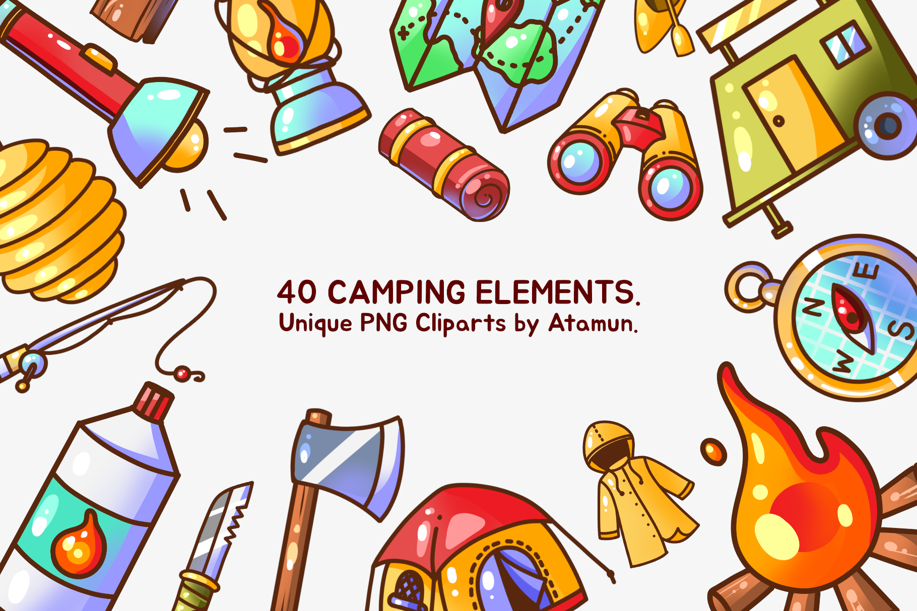 Camping Element Illustration Clipart