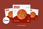 Pizza Fast Food Canva Template, a Social Media Template by MK Creatives