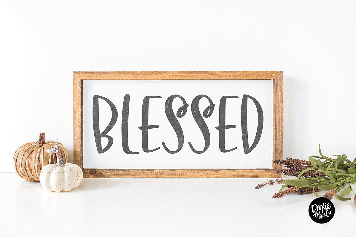 AUTUMN SUNSHINE Brush Font, a Sans Serif Font by Blush Font Co.