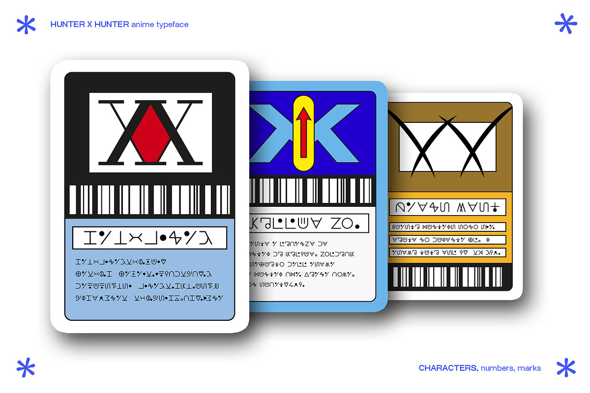 HUNTER X HUNTER symbol font, a Font by MDP TYPEFACES