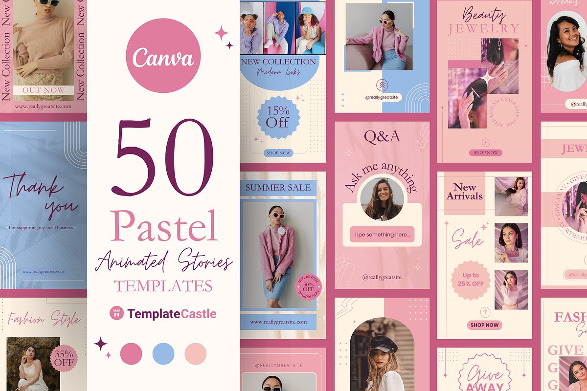 50 Animated Stories Canva Templates, a Templates & Theme by ...