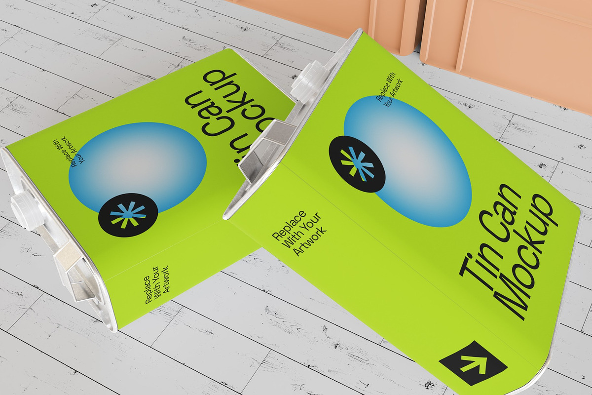 Square Can Packaging Mockup, a Packaging Mockup by graphicook