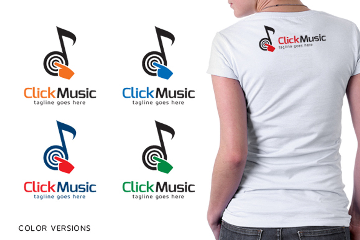 Music Click Logo Template, a Branding & Logo Template by gunaonedesign