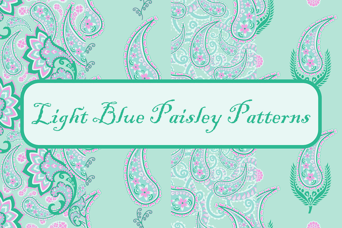 Light Blue Paisley Patterns