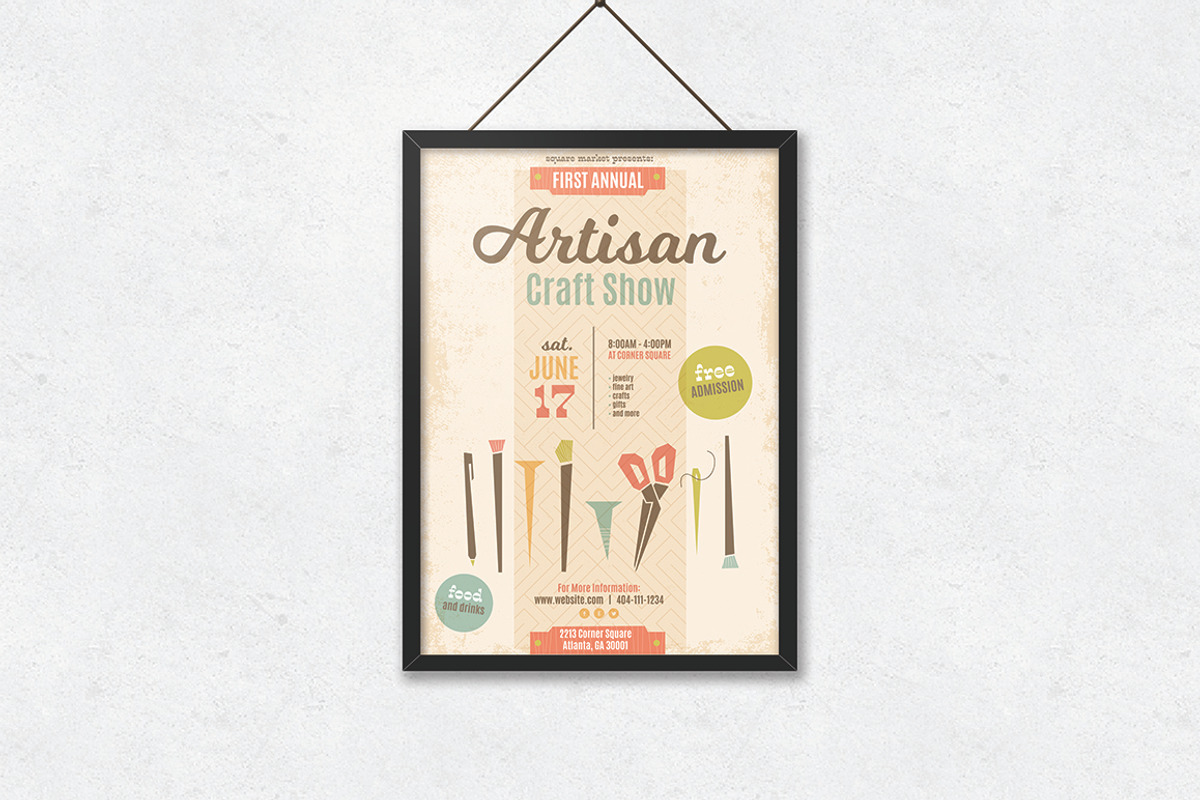 Artisan Craft Show Flyer, a Flyer Template by Gimme From Scratch