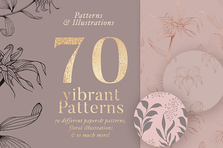 Subtle Gold Patterns & Illustrations, a Pattern Graphic by Laras Wonderland
