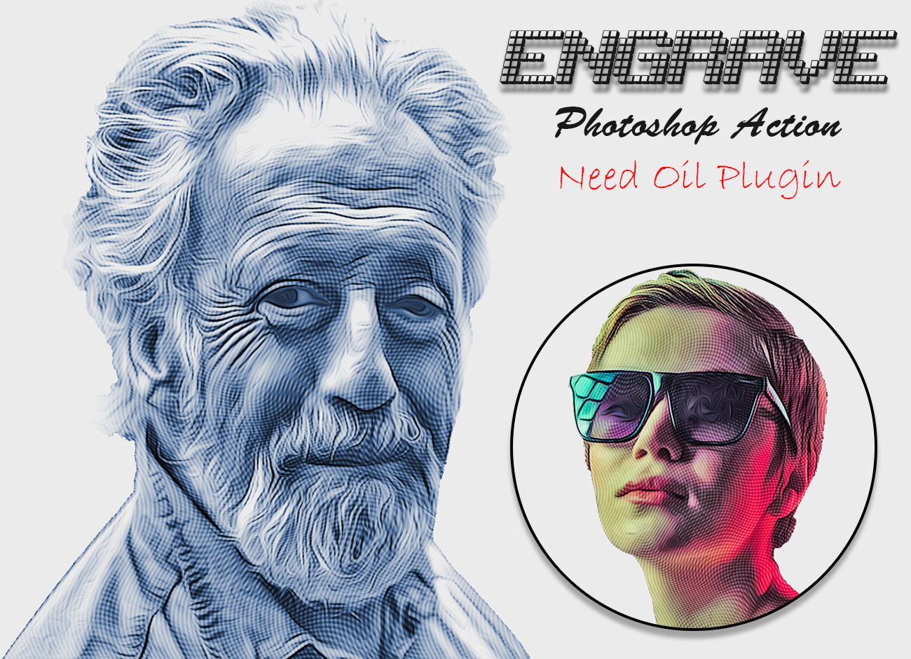 Engrave Photoshop Action, an Action Add-On by Studio Retouch