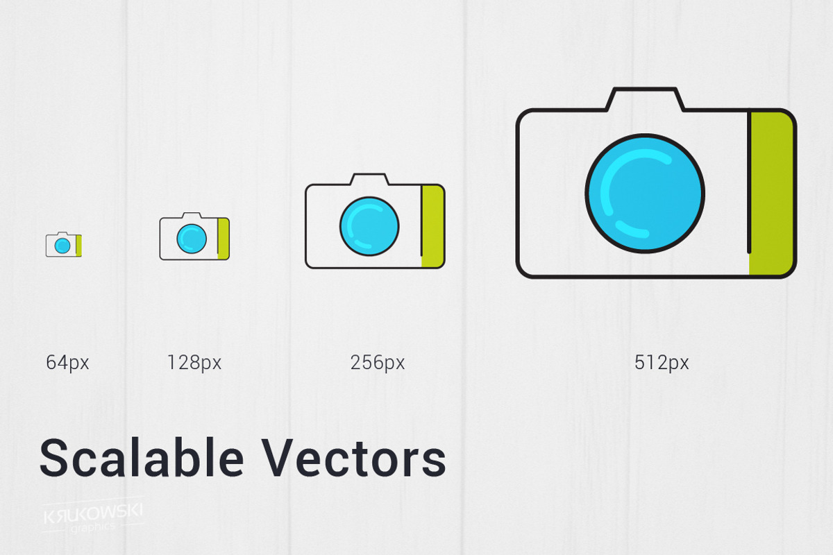 Photography 25 Icons Set UI/UX, an Icon by Krukowski Graphics