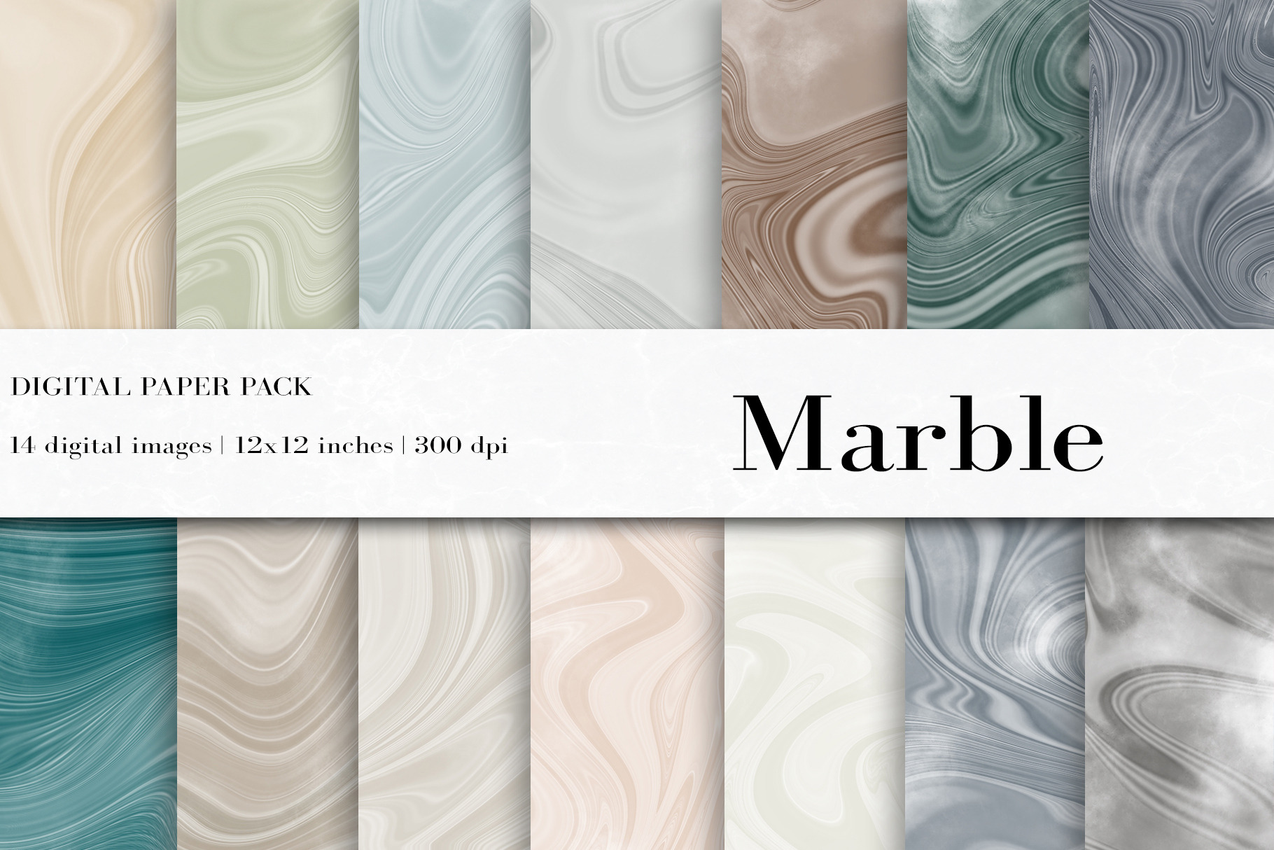 Marble Digital Paper, a Texture Graphic by BonaDesigns