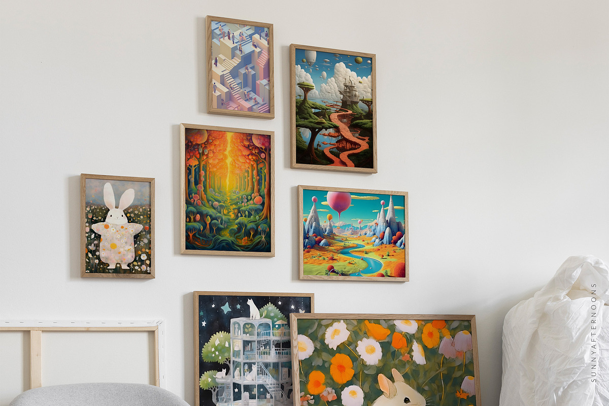 Surreal Posters Kids Room Gallery, a Graphic by SunnyAfternoons