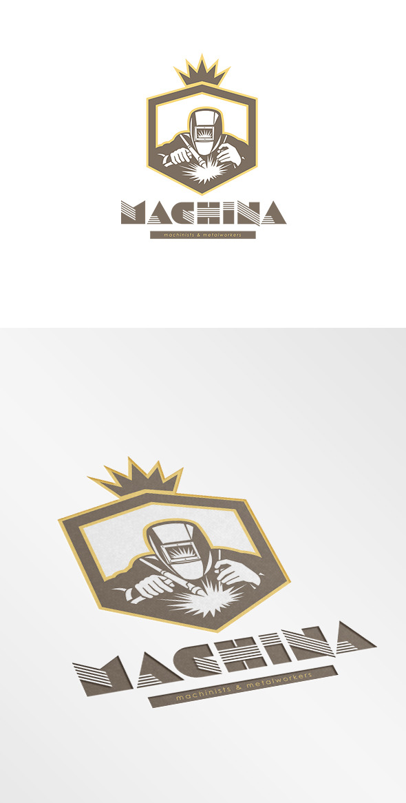 Machina Machinist and Metalworks Log, a Branding & Logo Template by ...