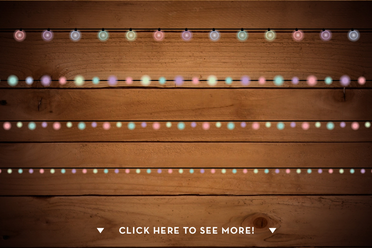 String Lights Clip Art Set, an Object Graphic by BirDIY Design