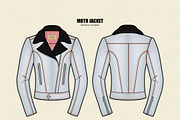 Women Moto Jacket Vector Template, a Texture Illustration by VecFashion ...