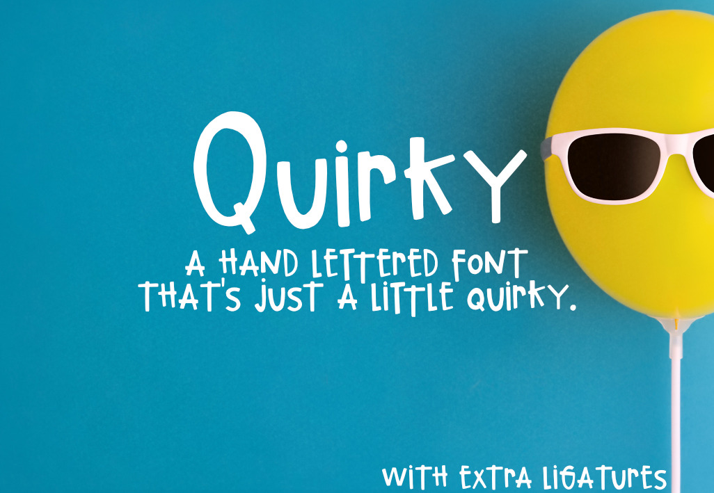 Quirky Hand-lettered Font, a Handwritten Font by Groovy Fonts by Mindy