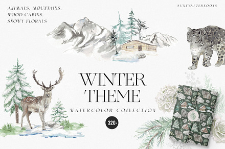 Cute Arctic Animals. Watercolor set. | Animal Illustrations ~ Creative ...