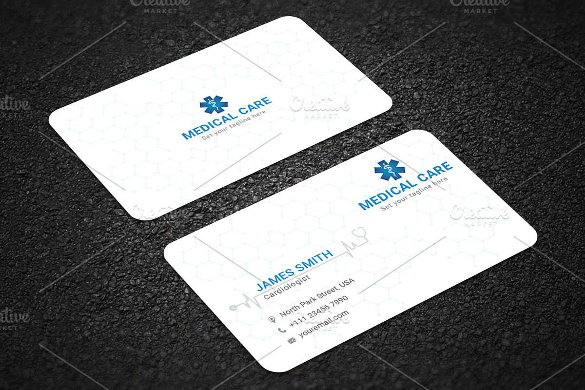 Cardiologist Business Card, a Business Card Template by graphicsunday