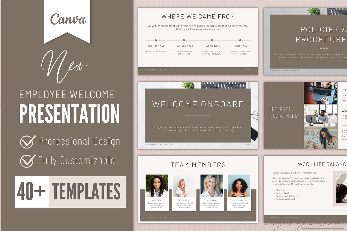 Employee Onboarding Presentation, a Presentation Template by Designs by ...